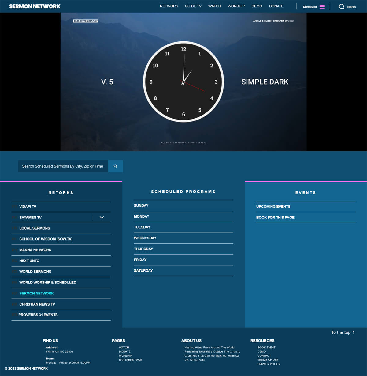 Demo - SERMON NETWORK
